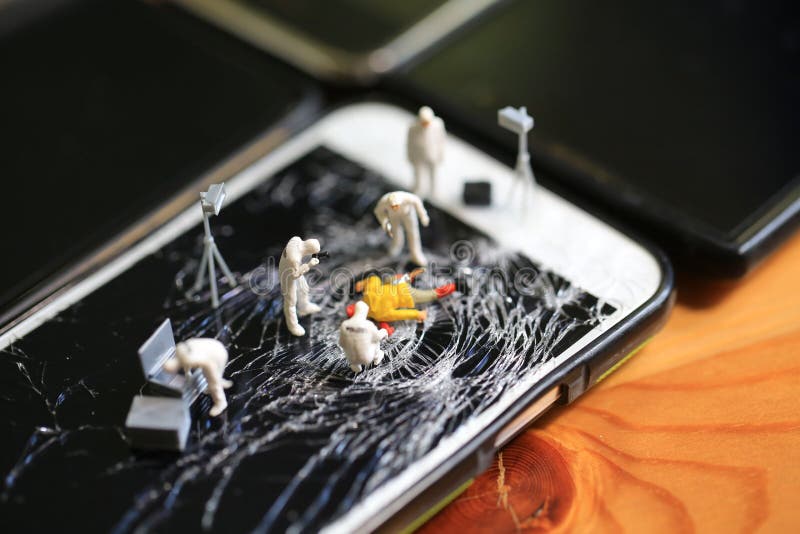 Worker Destroys the Technology by Himself Stock Photo - Image of ...