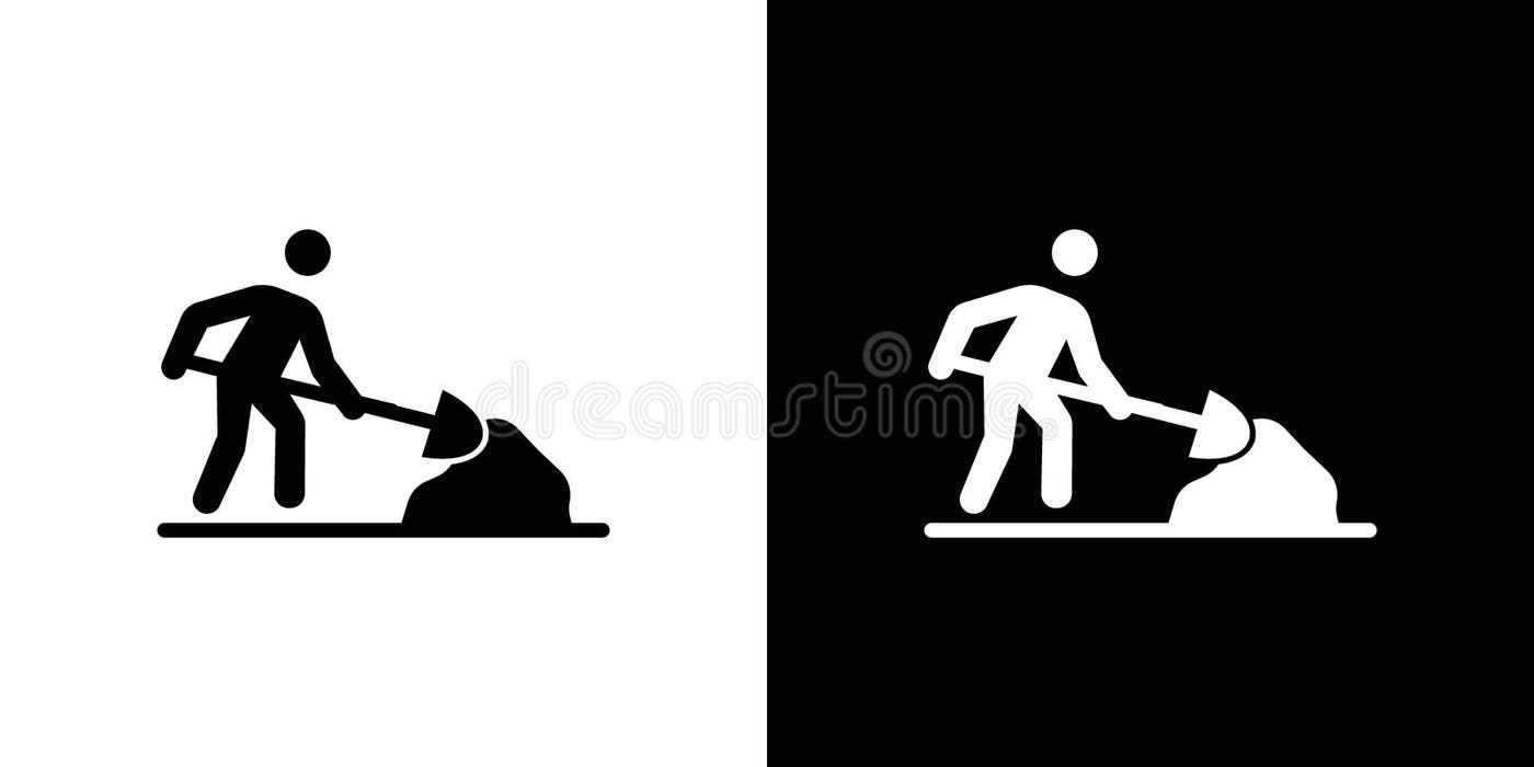 Worker Digging Stock Illustrations – 3,440 Worker Digging Stock ...