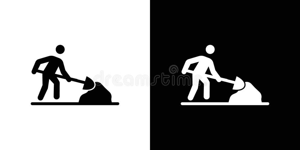 Worker Digging Stock Illustrations – 3,440 Worker Digging Stock ...