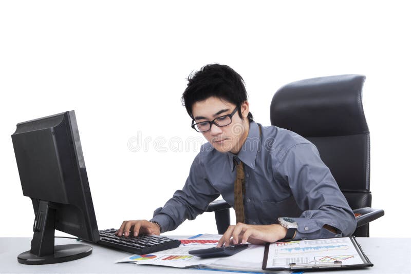 Worker Doing His Job in the Workplace Stock Photo - Image of hispanic ...