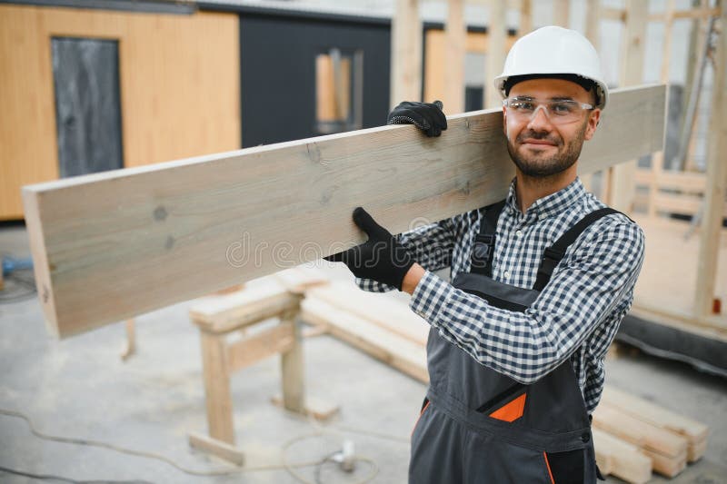 A New Wooden Modular Prefabricated House Inside in Manufacturing ...
