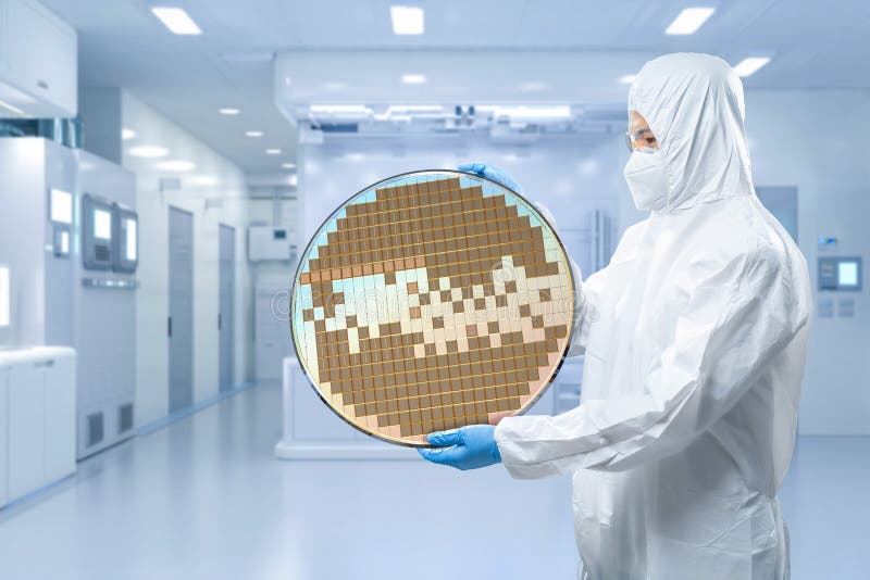 Worker or Engineer Wears Medical Protective Suit or Coverall Suit with ...