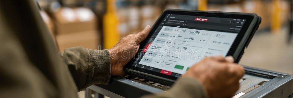 Secure Delivery PIN Code Entry Displayed on Tablet Screen in a Clean ...