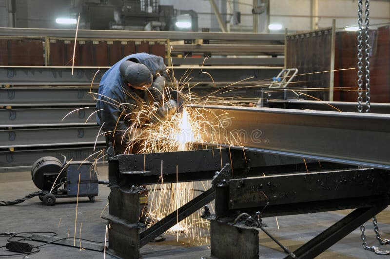 Cleaning of the Production Room Using a Brush Stock Image - Image of ...