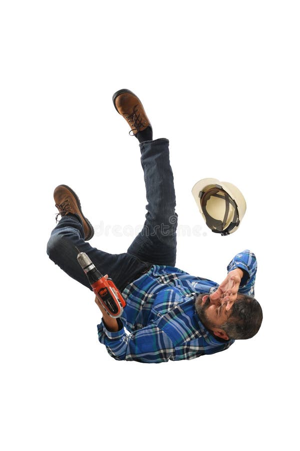 Man Falling Down Stairs stock photo. Image of slip, professional - 1345078