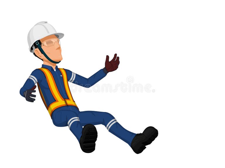 A Worker is Falling Down on the Floor Stock Vector - Illustration of ...