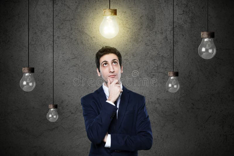Worker finding new ideas stock image. Image of employee - 51576249