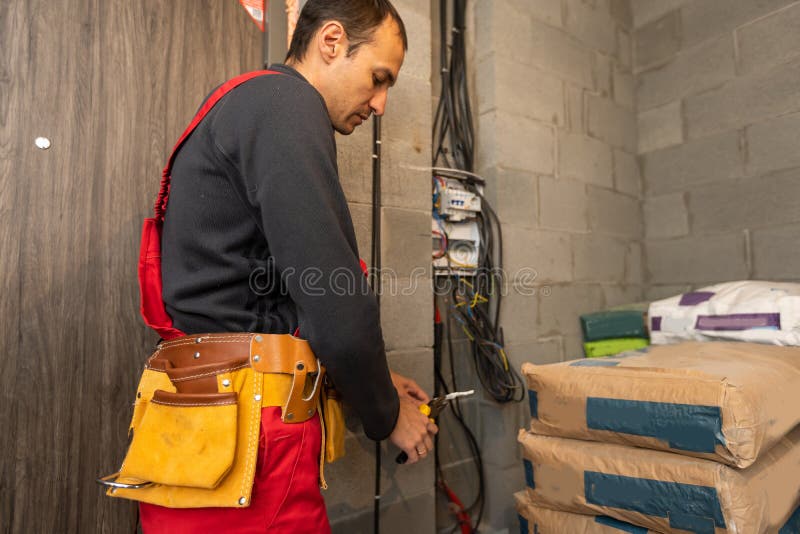 Worker Finding Tools in Construction Box in Wrepair Worke in Working ...