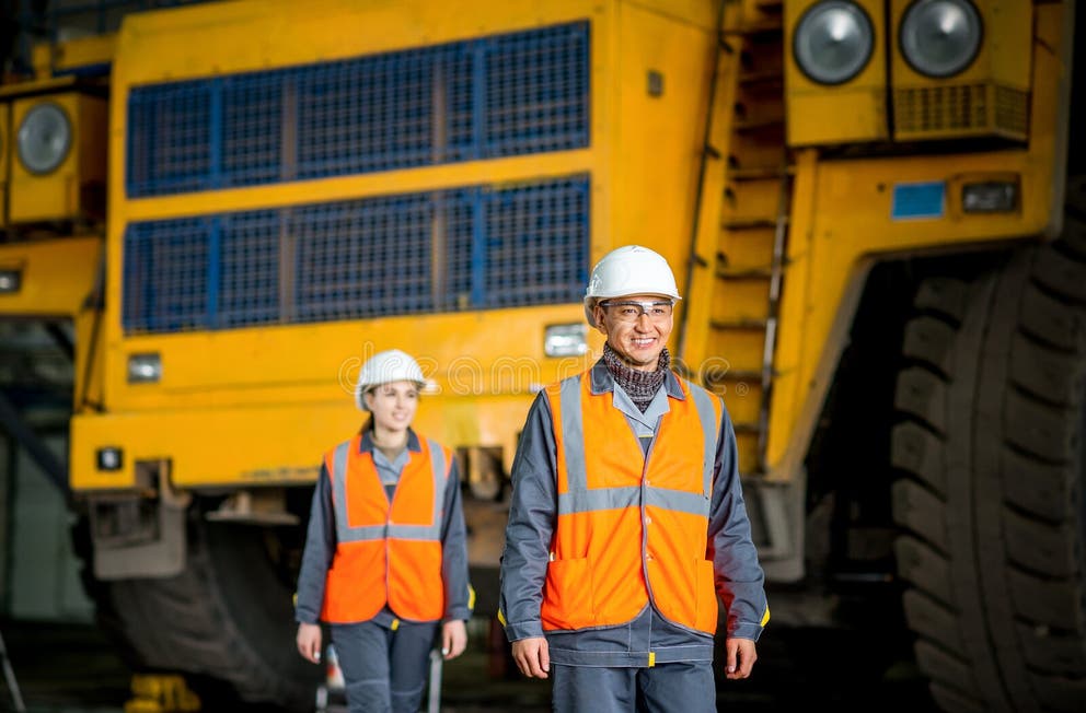 Worker in Front of a Bug Truck Stock Photo - Image of auto, large: 93015758
