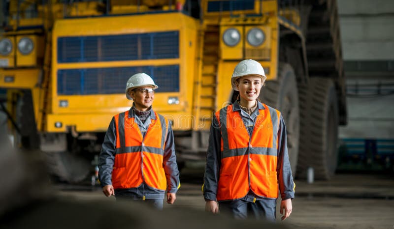 Worker in Front of a Bug Truck Stock Photo - Image of manufacturing ...