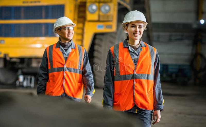 Worker in Front of a Bug Truck Stock Photo - Image of coal, mover: 93016920