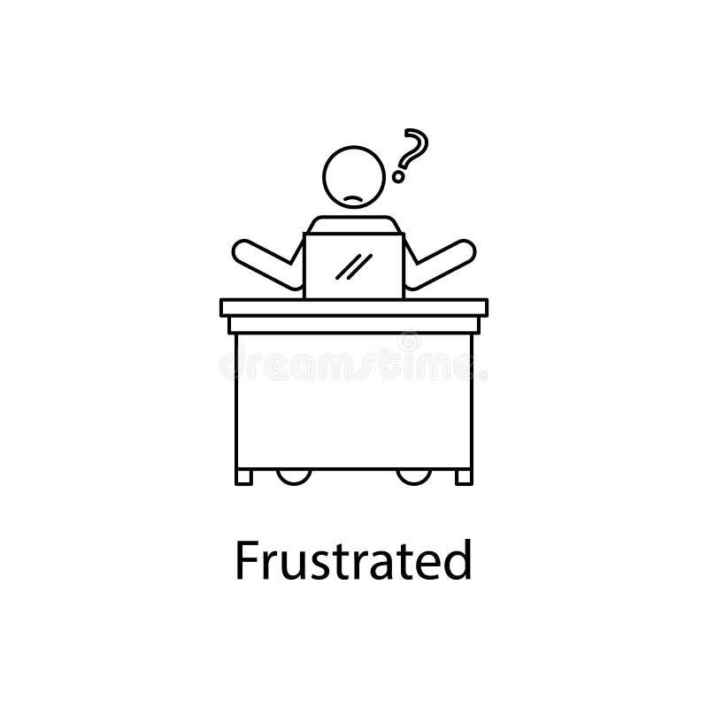 Worker Frustrated Icon. Element People at the Workplace for Mobile ...