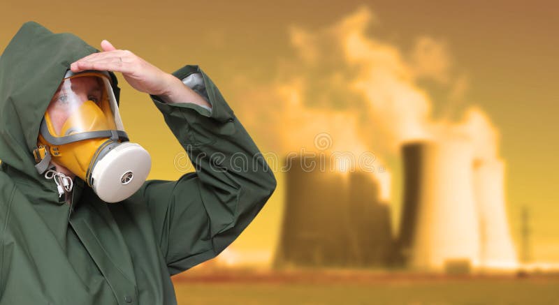 Worker in gas mask. stock photo. Image of metaphor, atomic - 18879012