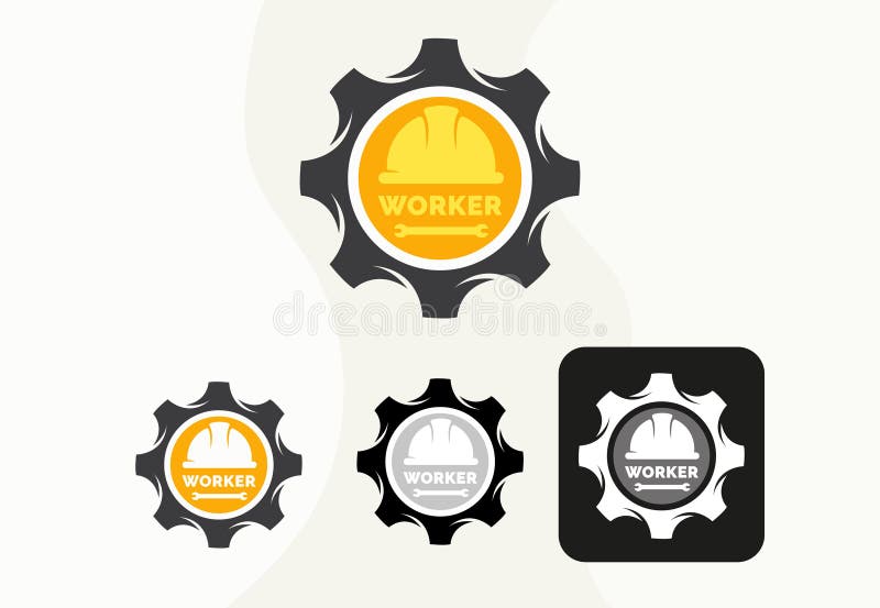 Worker Gear and Helmet, Brand Identity, or Logo - Stock Vector Stock ...
