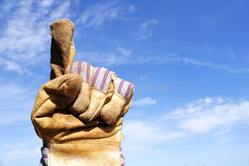 Worker Giving the Number One Sign Stock Photo - Image of number, winner ...