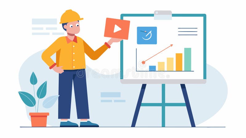 A Worker Giving a Presentation on a Whiteboard Drawing Diagrams and ...