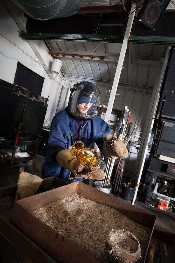 Glass Manufacturing Teamwork Stock Photo - Image of artisan, latino ...