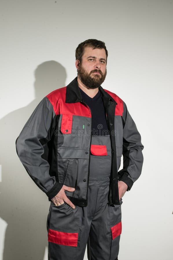 Worker in the Grey Overalls Stock Photo - Image of bird, grey: 84584284