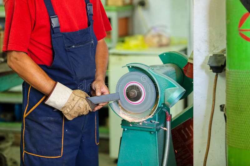 Worker grinding stock photo. Image of disc, heat, electric - 47472170