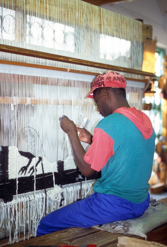 Worker Hand Weaving a Wool Carpet Editorial Stock Photo - Image of wool ...