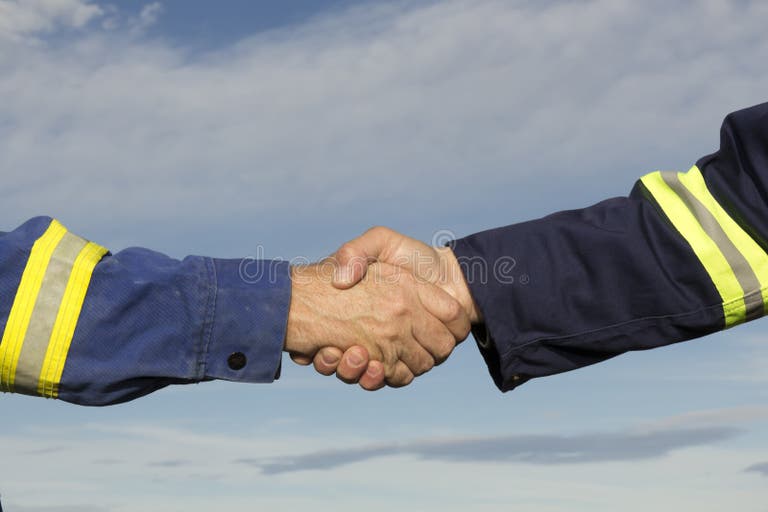 Blue Collar Worker Shaking Hands Stock Photos - Free & Royalty-Free ...