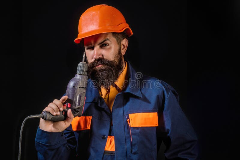 Worker in Hardhat. Construction Worker with Helmet. Worker in Helmet at ...