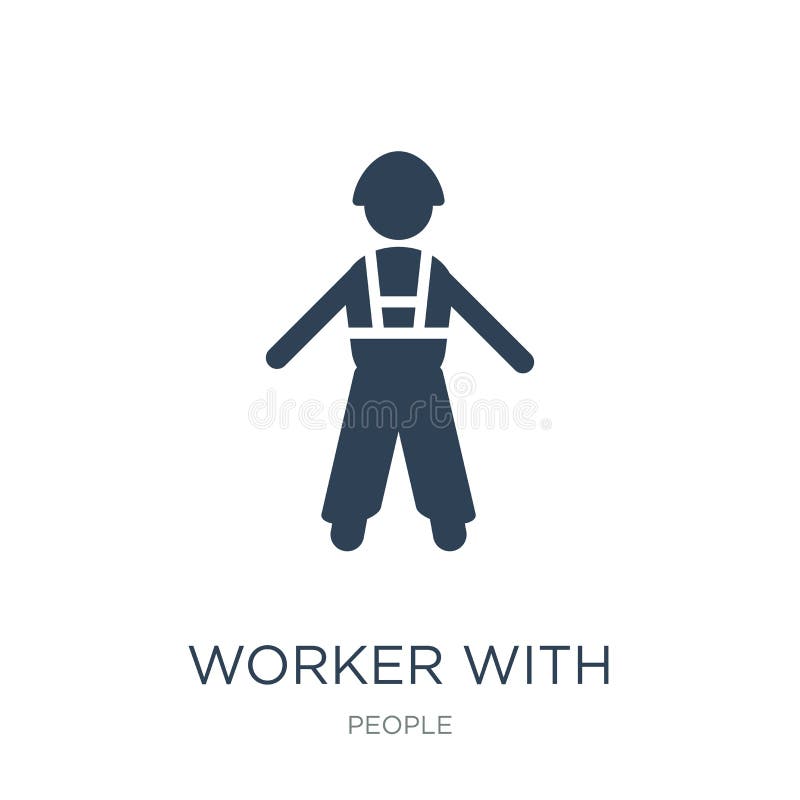 Worker with Harness Icon in Trendy Design Style. Worker with Harness ...