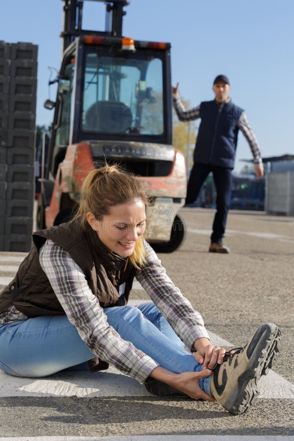 Worker Having Accident while at Work Stock Image - Image of relaxation ...