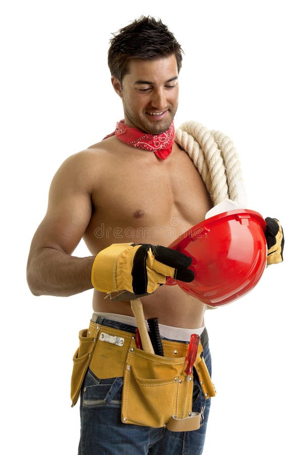 Worker with helmet stock photo. Image of plumber, repairman - 21743128
