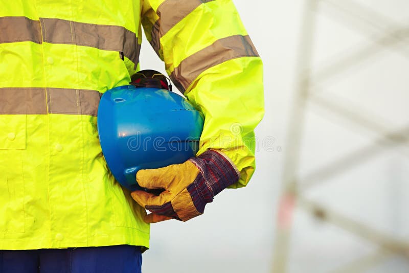 Worker with helmet stock image. Image of business, outdoor - 68754763
