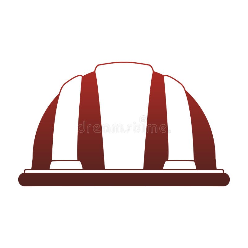 Worker Helmet Isolated Red Lines Stock Vector - Illustration of builder ...