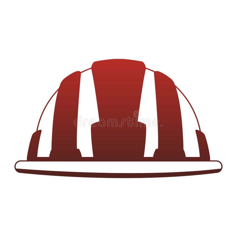Worker Helmet Isolated Red Lines Stock Vector - Illustration of workman ...