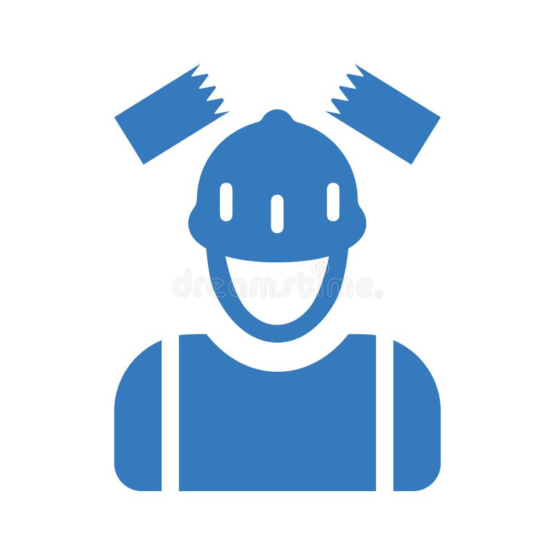 Worker, Helmet, Strike Icon. Blue Color Design Stock Vector ...