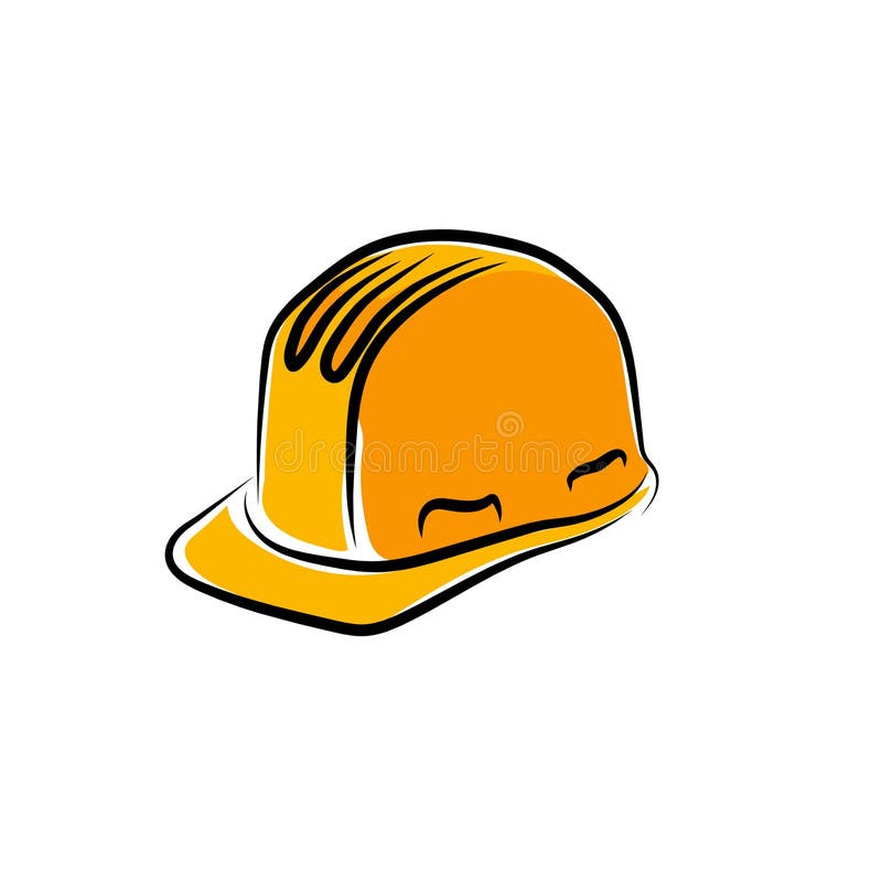 Worker Helmet Logo Work Safety Head Helmet Symbol Stock Vector ...