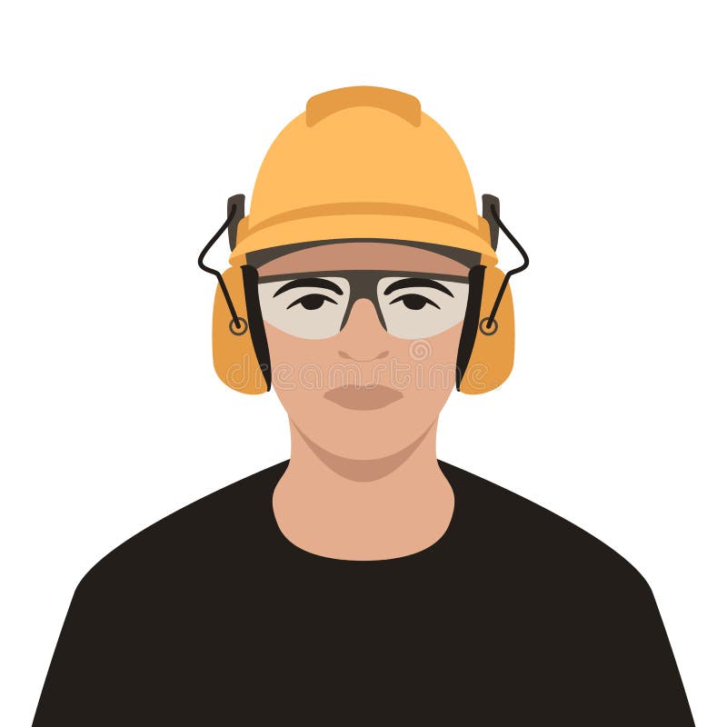 Worker in Helmet ,vector Illustration , Flat Style Stock Vector ... Worker in Helmet ,vector Illustration , Flat Style Stock Vector ...