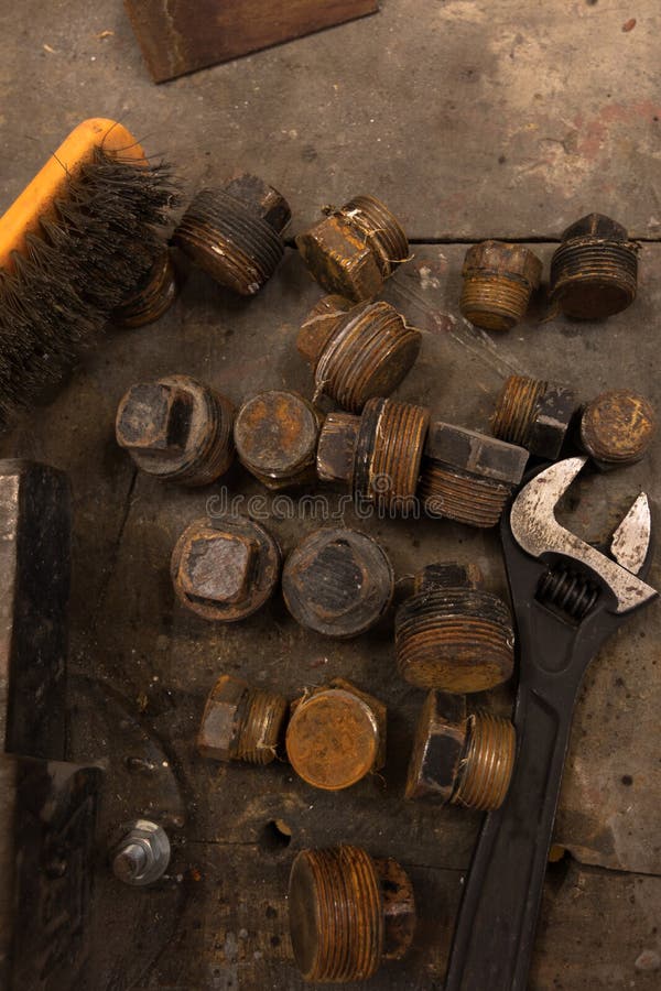 Handicraft Workshop with Iron and Heavy Tools Stock Photo - Image of ...