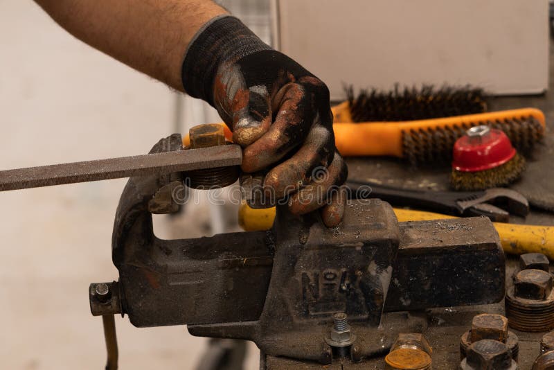 Handicraft Workshop with Iron and Heavy Tools Stock Image - Image of ...