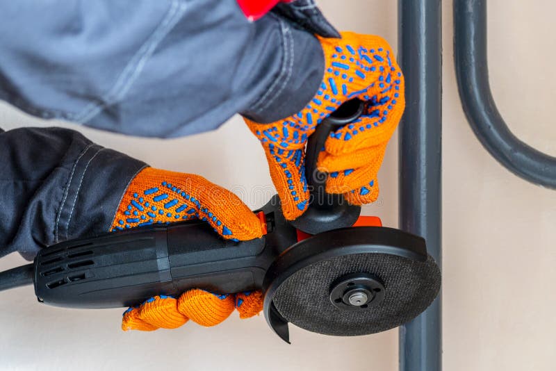 Grinder in the hands stock image. Image of electric - 238335473