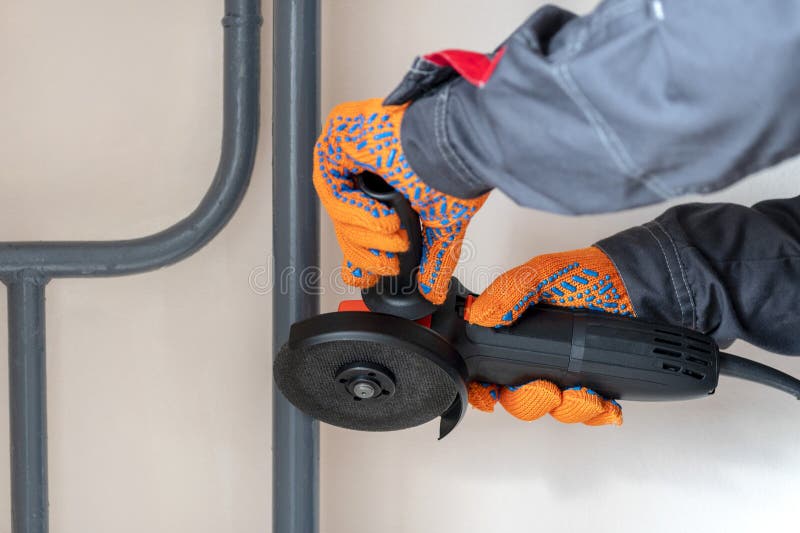 Grinder in the hands stock photo. Image of equipment - 290349274