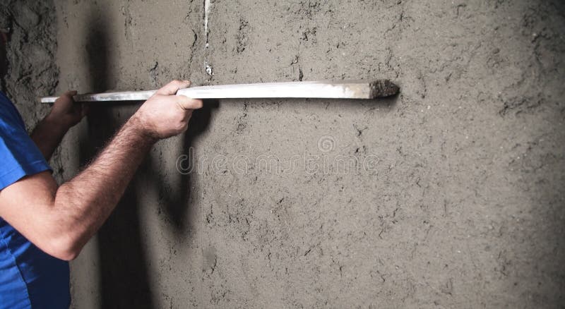 Tool for Plastering the Walls in the Room Stock Image - Image of ...
