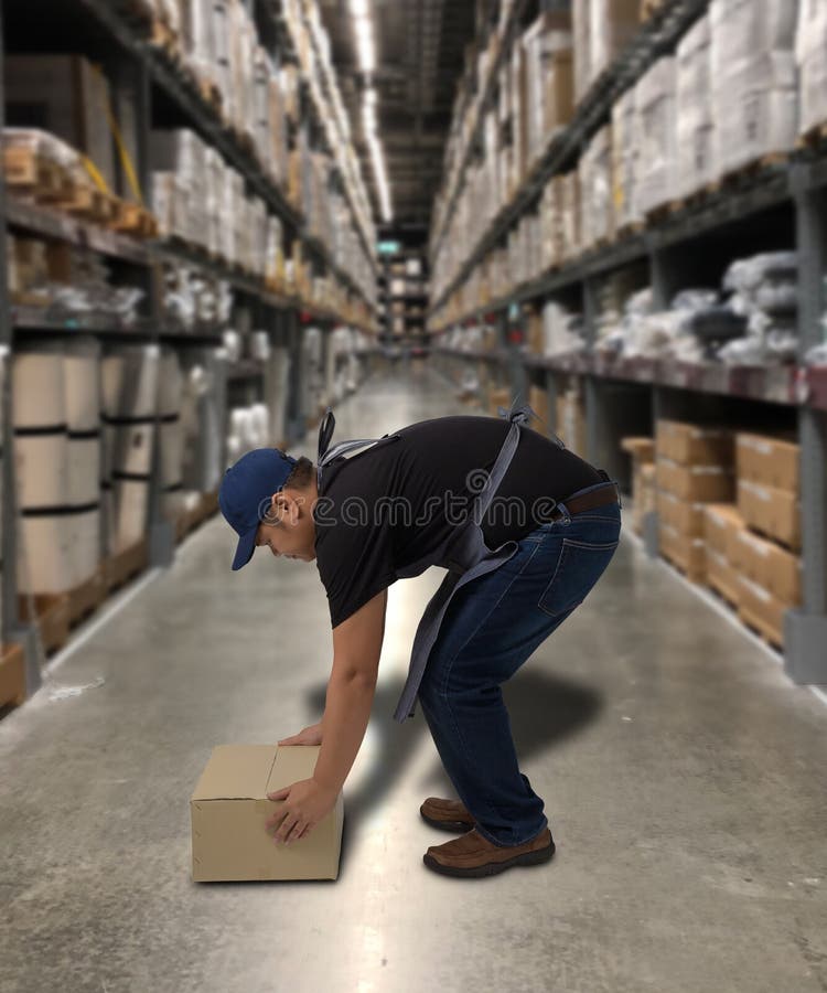 Worker Holding Parcel Boxes Stock Photo - Image of supplies, cargo ...