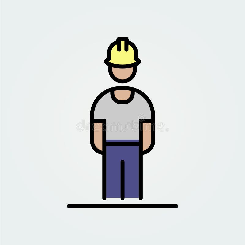 Worker Icon Avatar Simple Flat Style Illustration Stock Vector ...