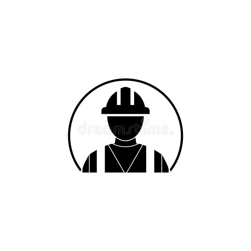 Worker Icon Isolated on White Background Stock Vector - Illustration of ...