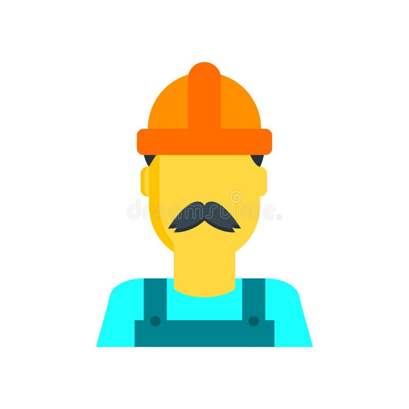 Worker Icon Isolated on White Background Stock Vector - Illustration of ...