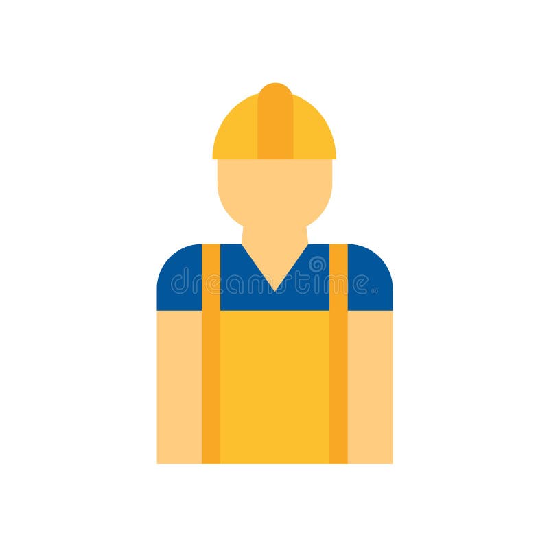 Worker Icon Vector Isolated on White Background, Worker Sign , Industry ...
