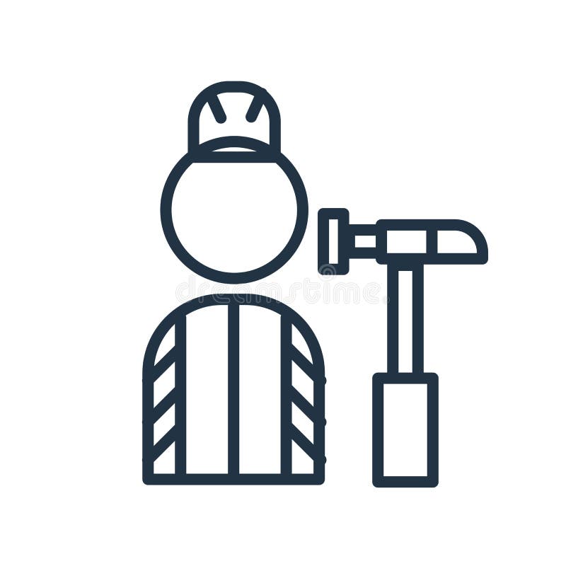 Worker Icon Vector Isolated on White Background, Worker Sign Stock ...