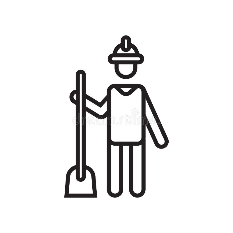 Worker Icon Vector Sign and Symbol Isolated on White Background Stock ...