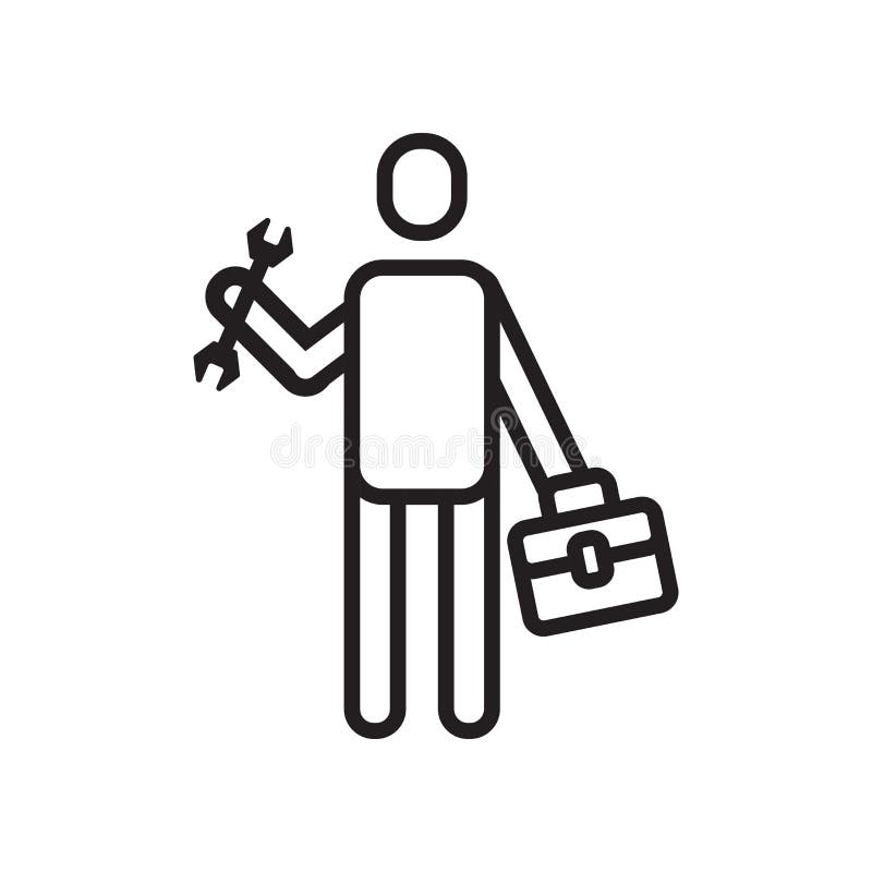 Worker Icon Vector Sign and Symbol Isolated on White Background Stock ...