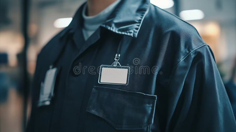 Worker ID Badge, Factory, Blurred Background, Industrial Stock Photo ...