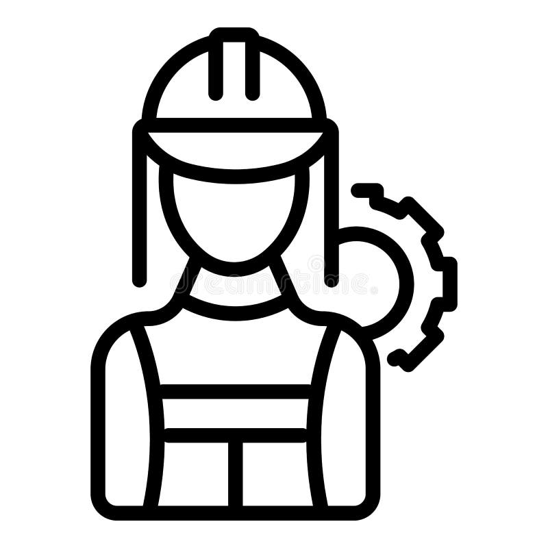 Female Builder Outline Stock Illustrations – 330 Female Builder Outline ...